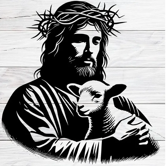 Easel - jesus and lamb